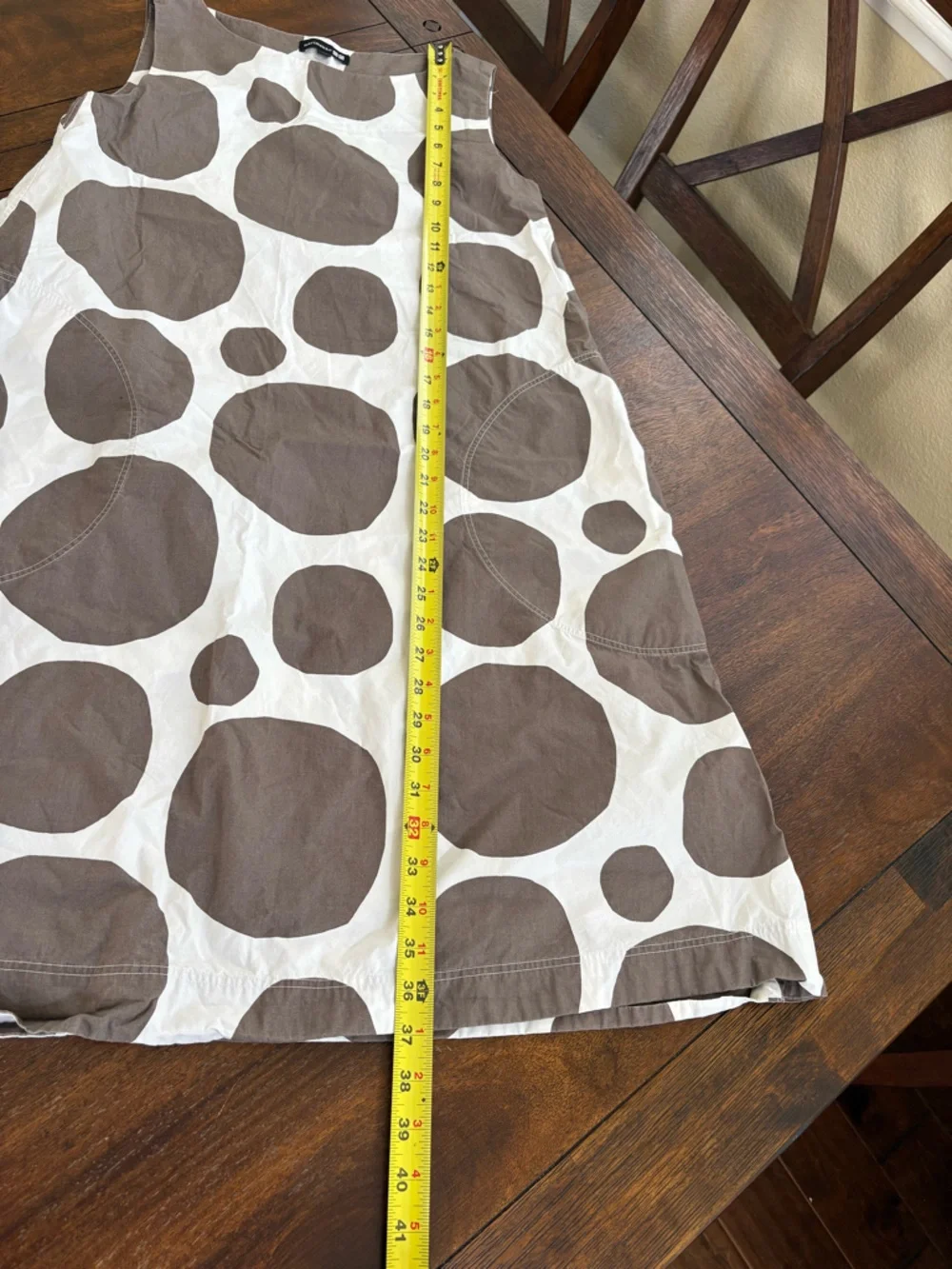 Marimekko | Dresses | Marimekko X Uniqlo Xs Brown Polka Dots Aline ...